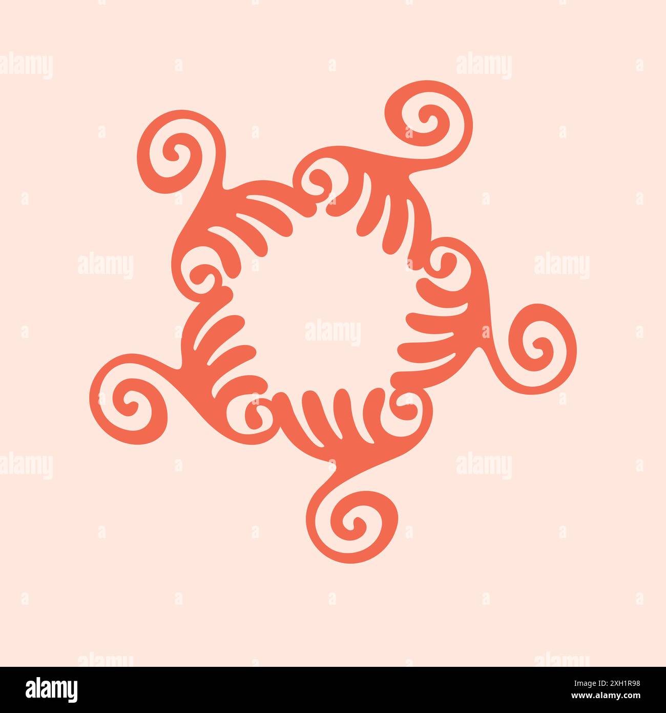 Peach fuzz botanical texture vector motif with color of the year two ...