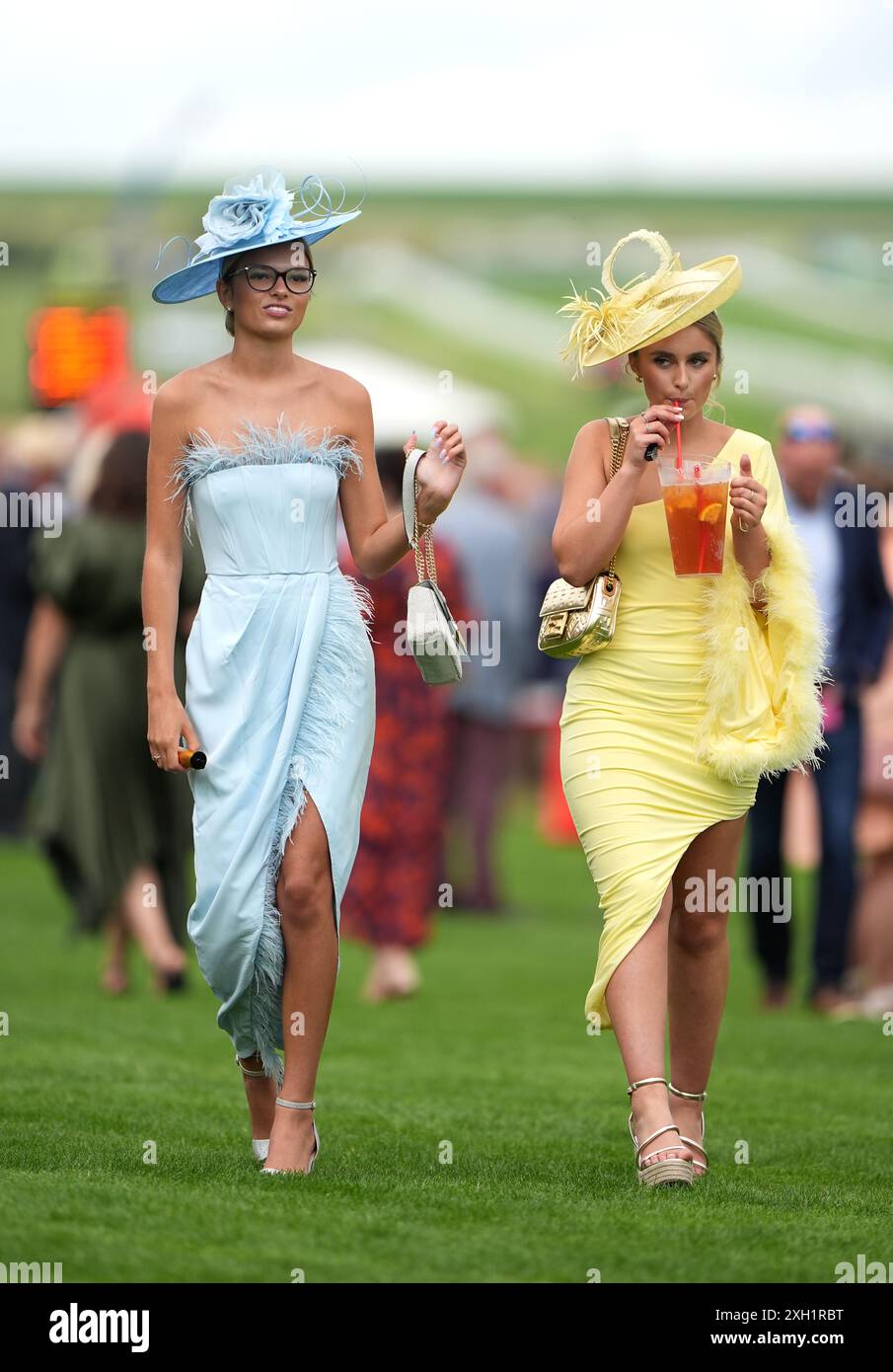 Racegoers on Ladies Day during The July Festival 2024 at Newmarket ...