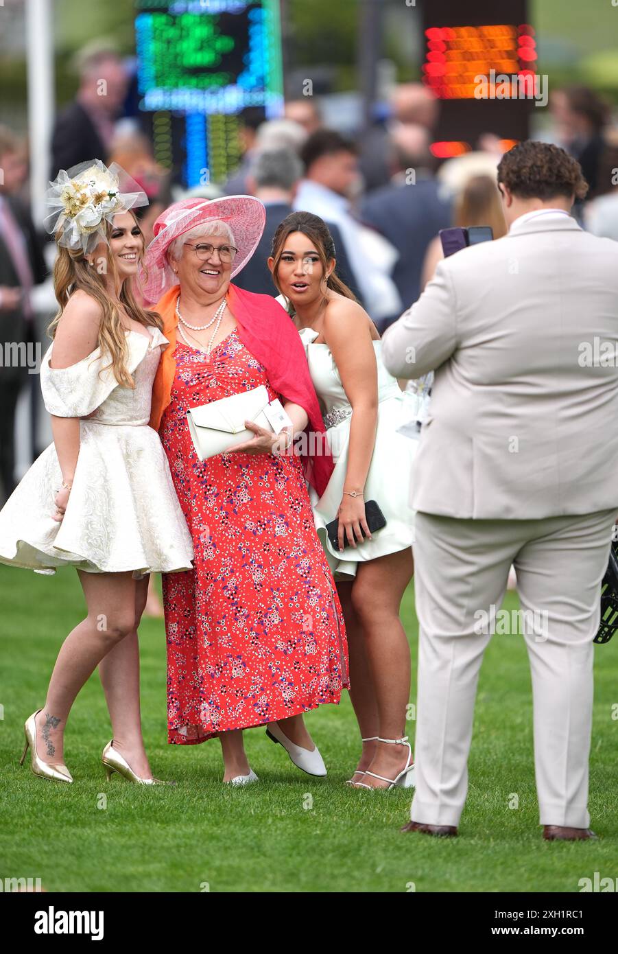 Racegoers on Ladies Day during The July Festival 2024 at Newmarket ...