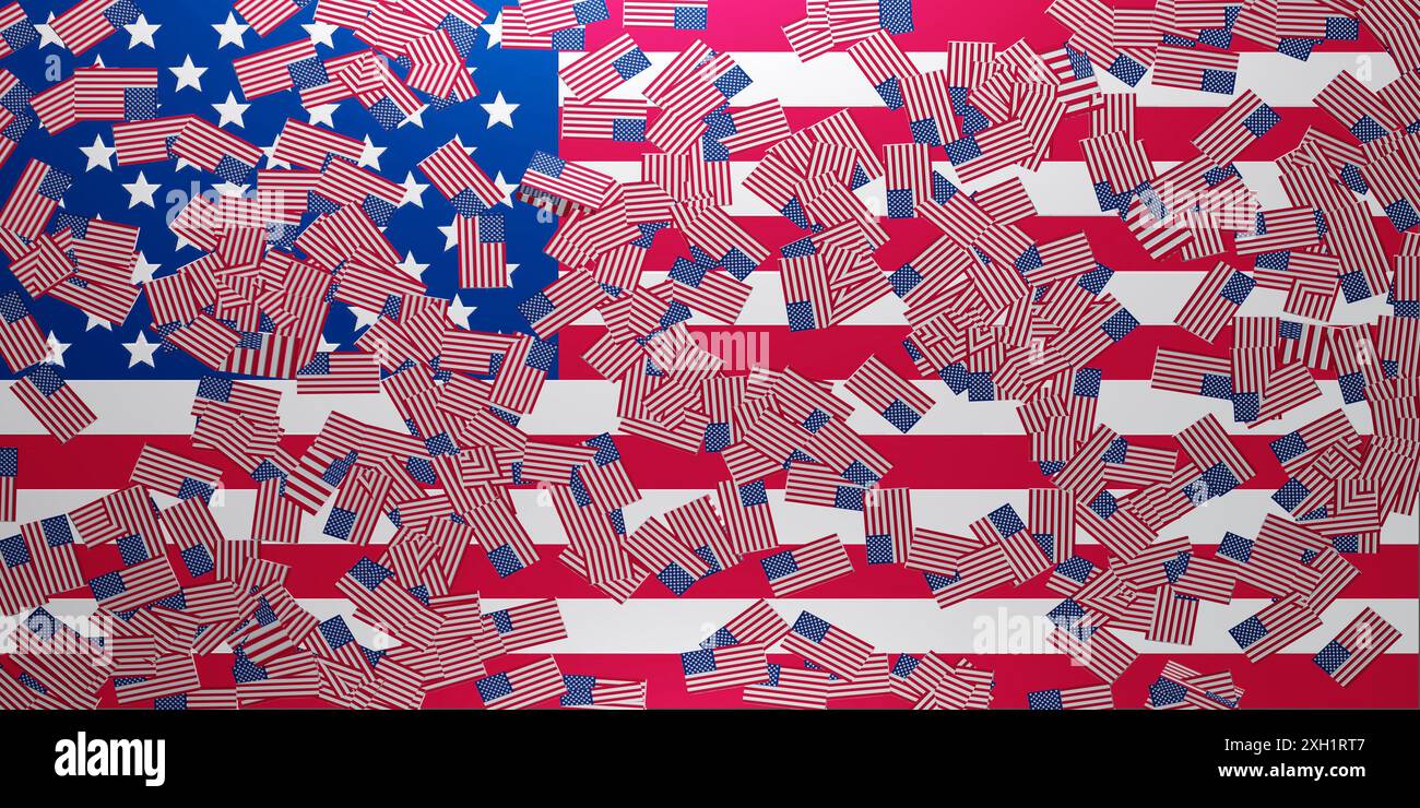 3d rendering flags usa hi-res stock photography and images - Alamy