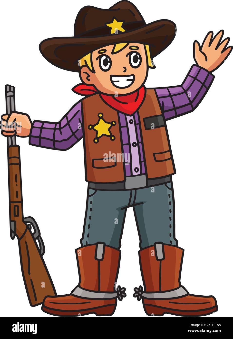 Cartoon sheriff hi-res stock photography and images - Alamy