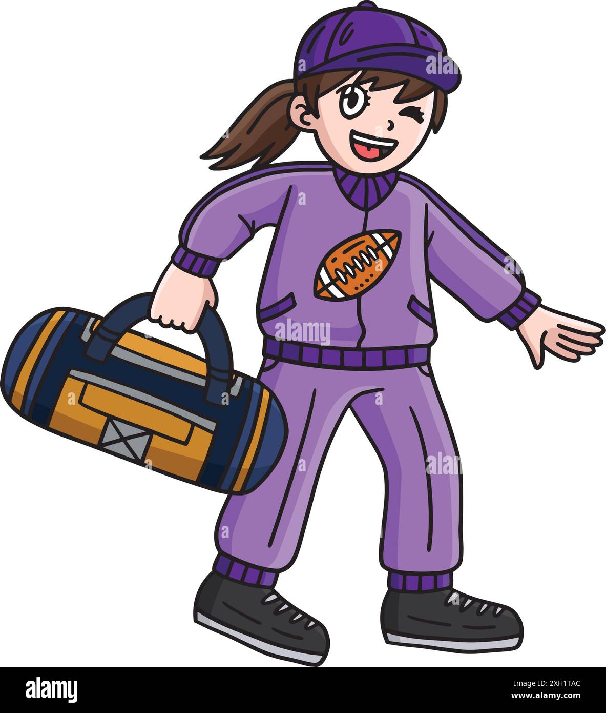 American Football Female Coach Cartoon Clipart Stock Vector Image & Art ...