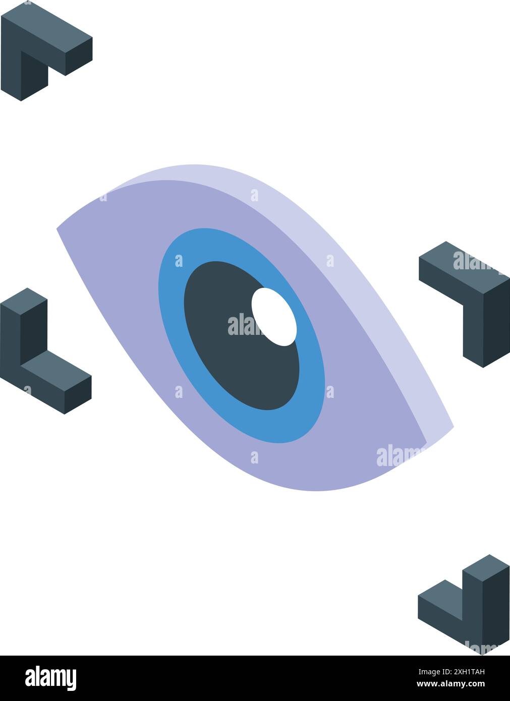 Blue eye scanning augmented hi-res stock photography and images - Alamy