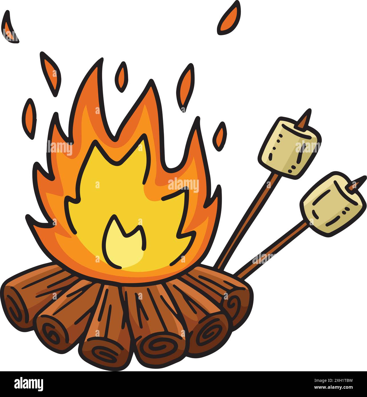 Roasting Marshmallow Clip Art Roasting Marshmallows Kids