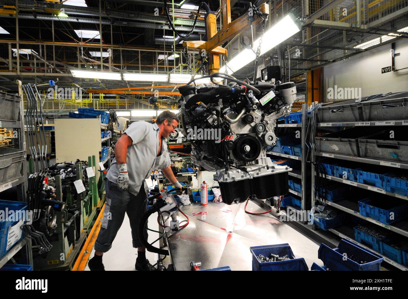 internal combustion engine in automotive production, part of a vehicle ...