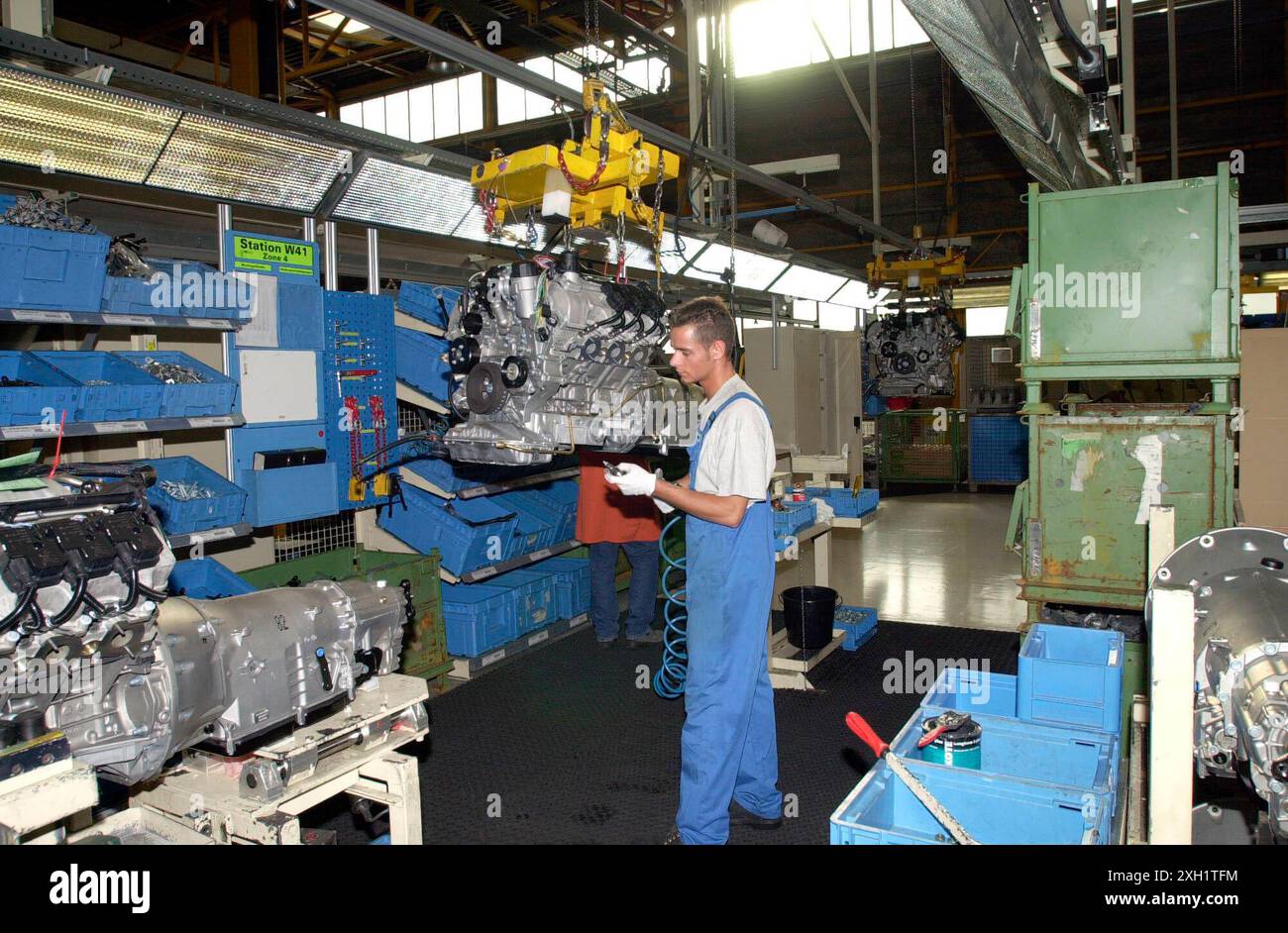 internal combustion engine in automotive production, part of a vehicle ...