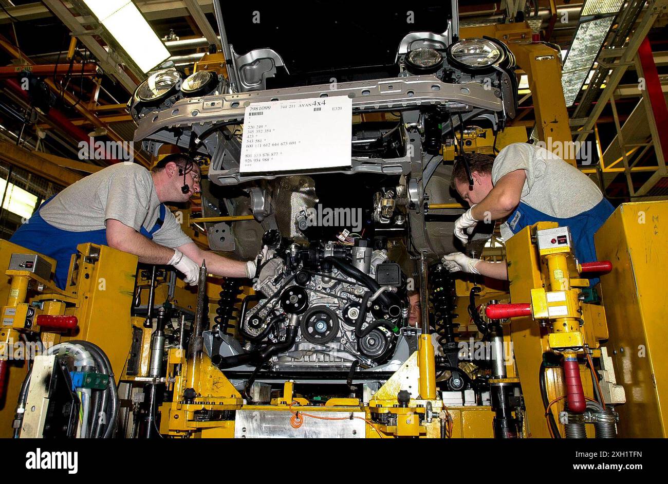 internal combustion engine in automotive production, part of a vehicle ...