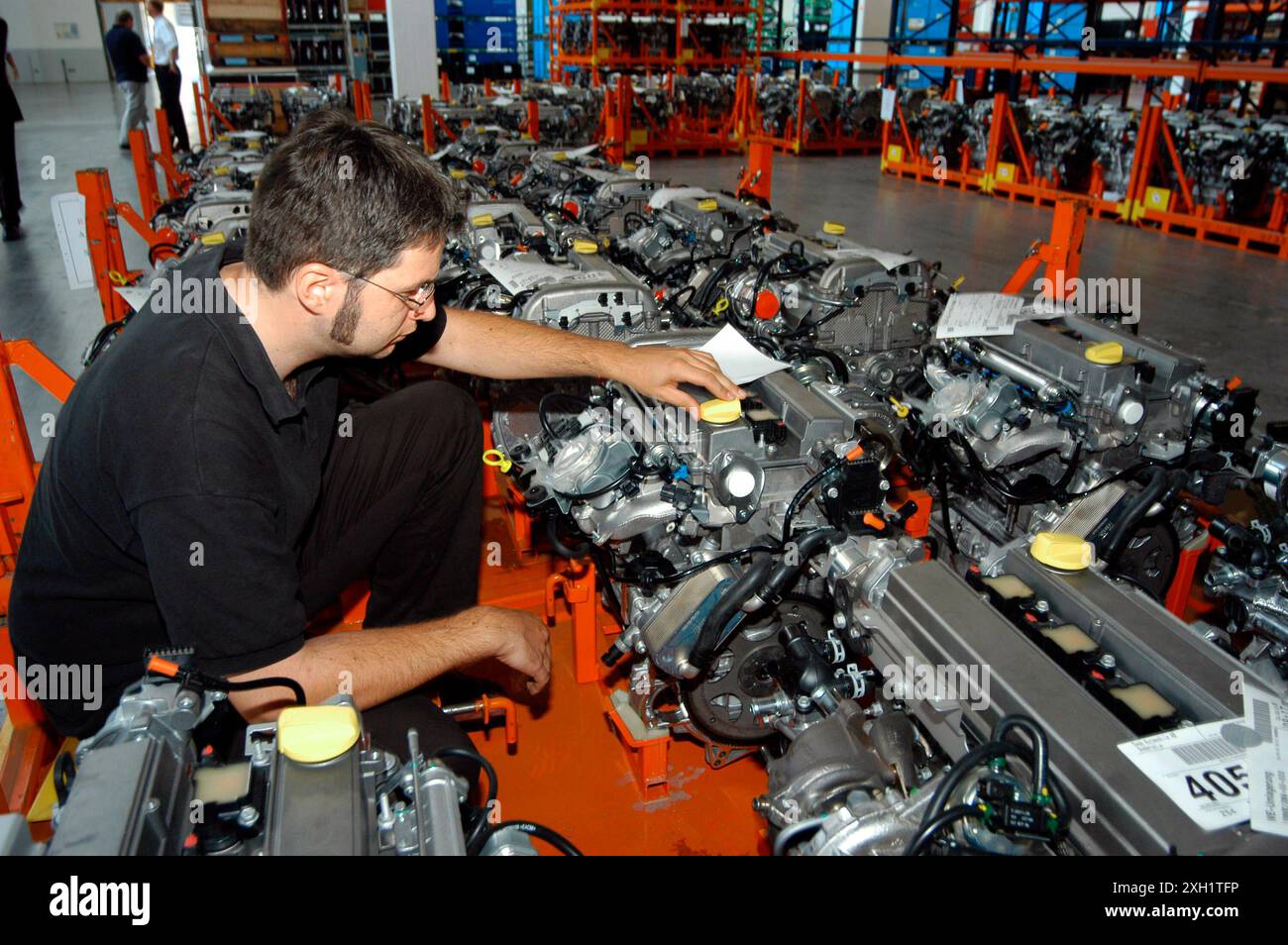 internal combustion engine in automotive production, part of a vehicle ...
