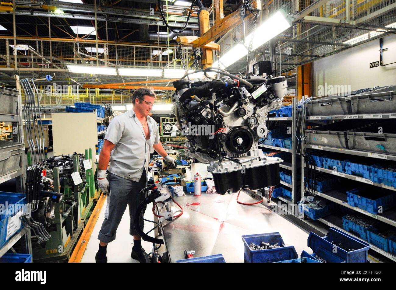 internal combustion engine in automotive production, part of a vehicle ...