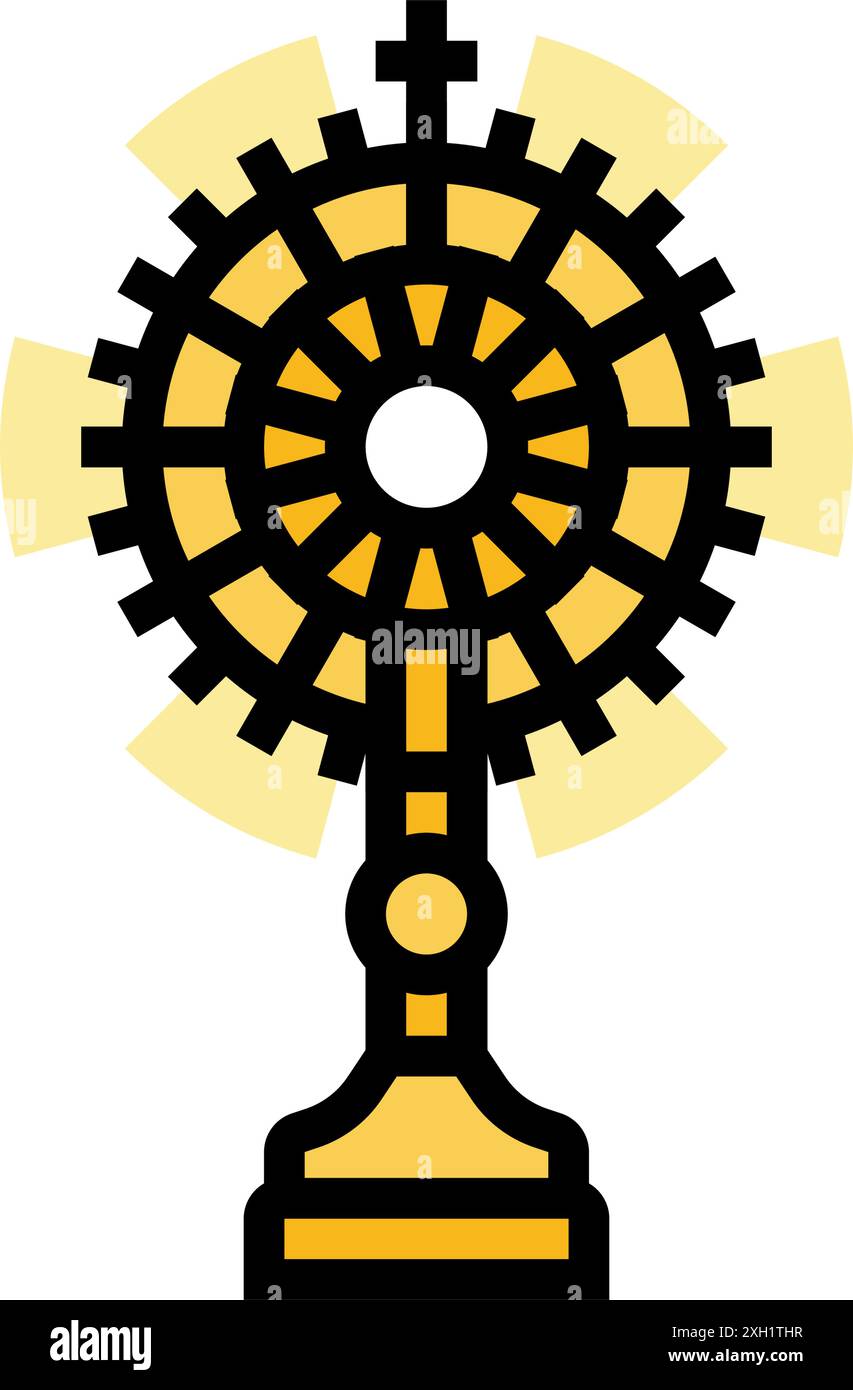 corpus christi feast catholic holiday color icon vector illustration ...