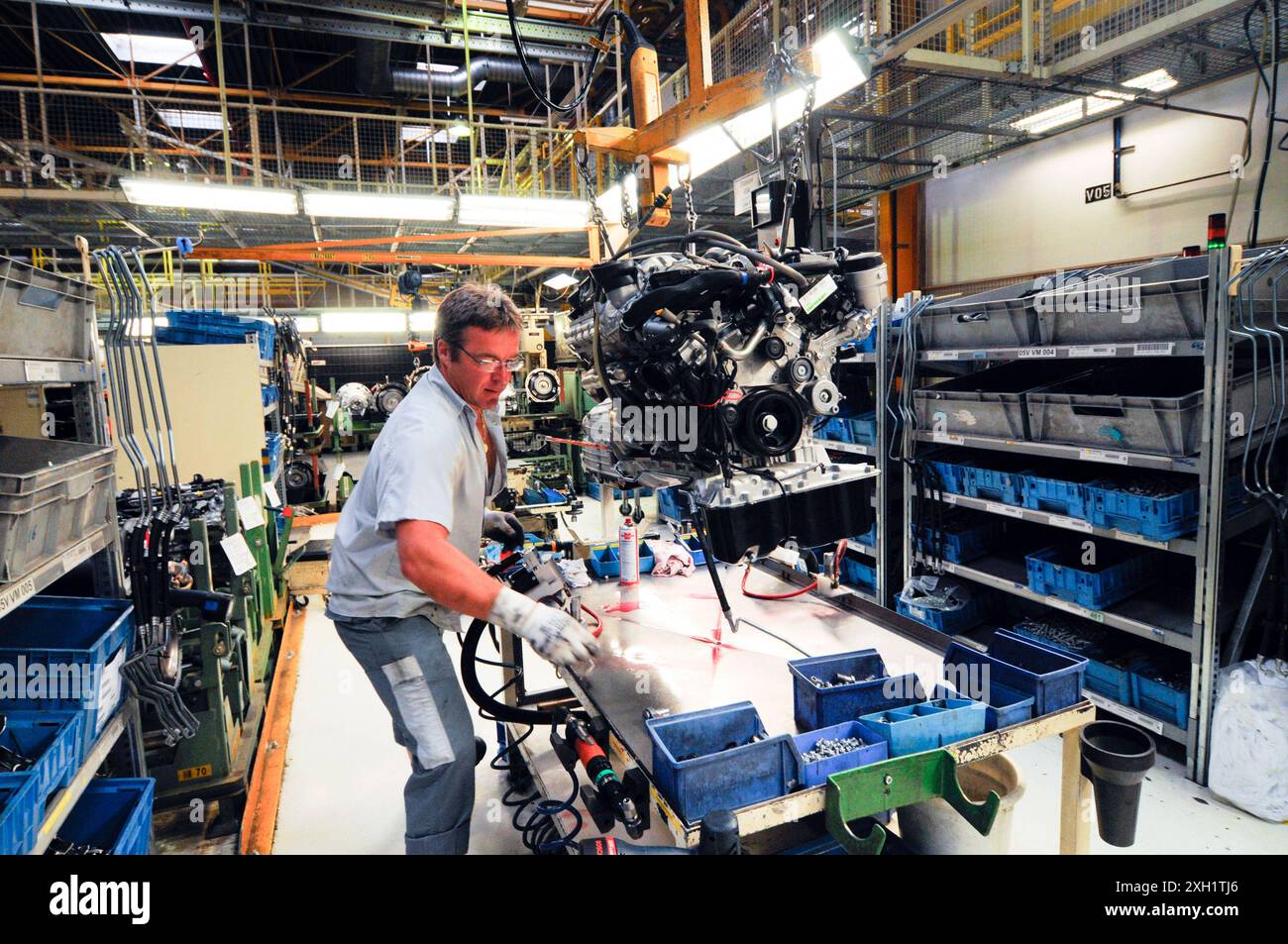 internal combustion engine in automotive production, part of a vehicle ...