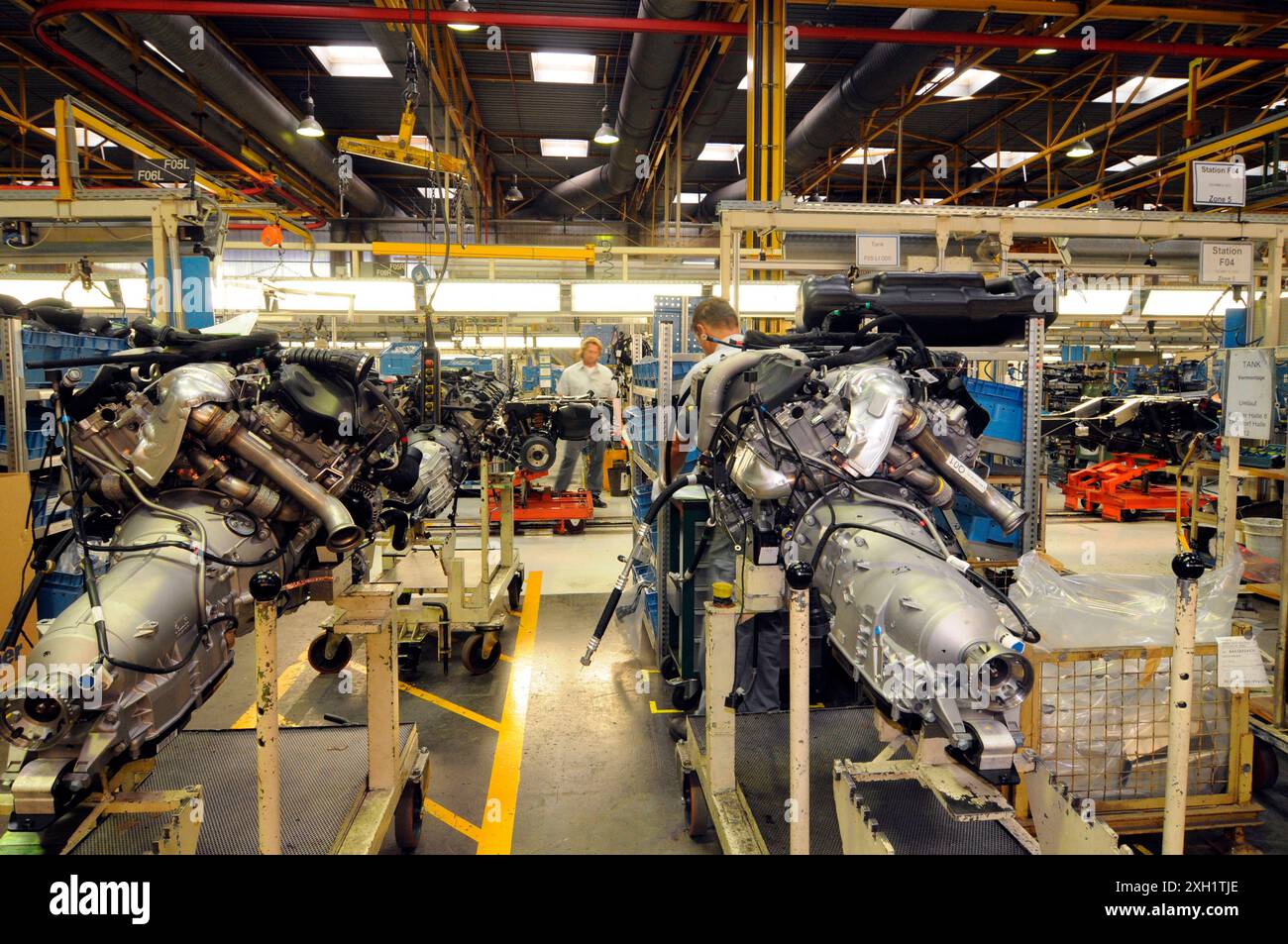 internal combustion engine in automotive production, part of a vehicle ...