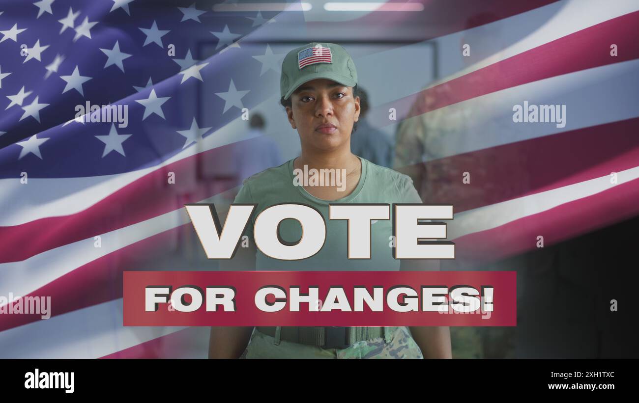 American female soldier stands voting hi-res stock photography and ...