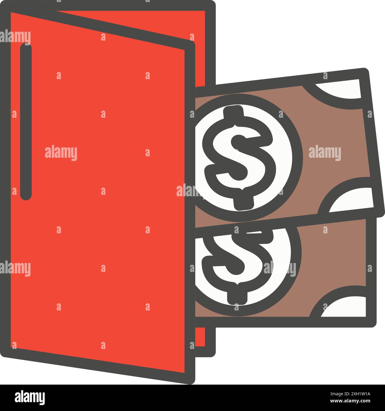 Paying bill at restaurant vector icon isolated on white background ...