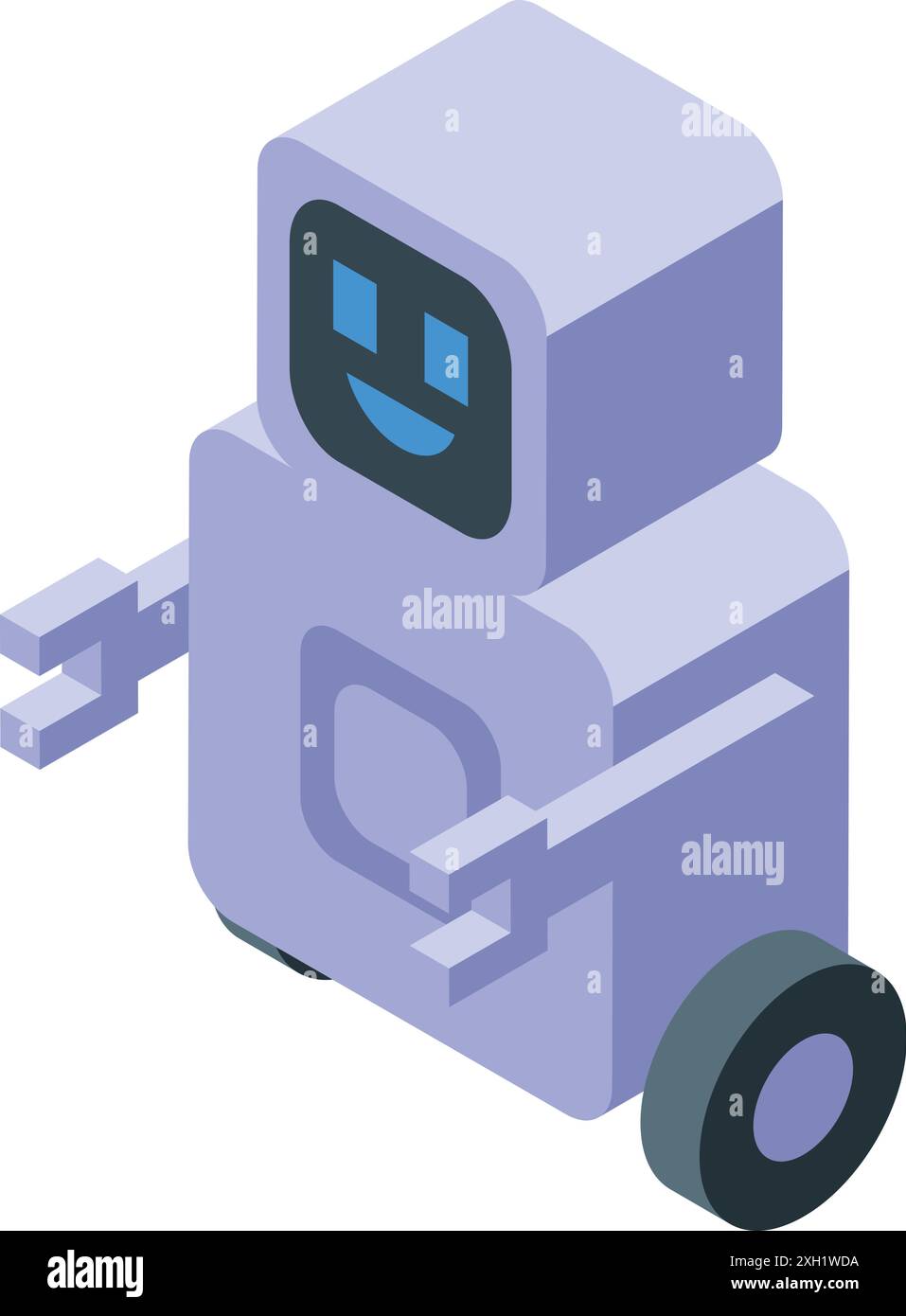 Smiling futuristic robot head Stock Vector Images - Alamy