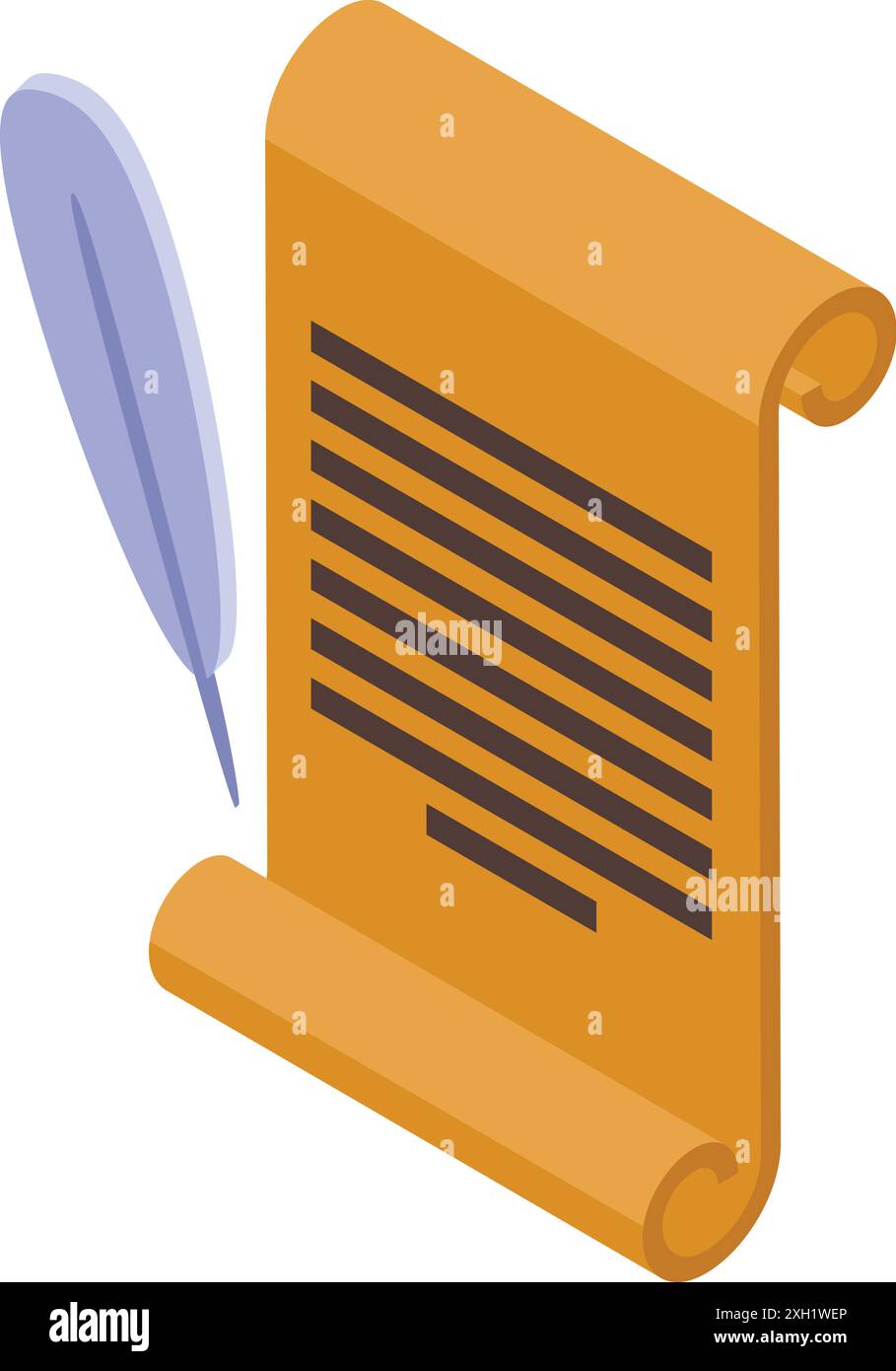 Scribe writing on parchment Stock Vector Images - Alamy