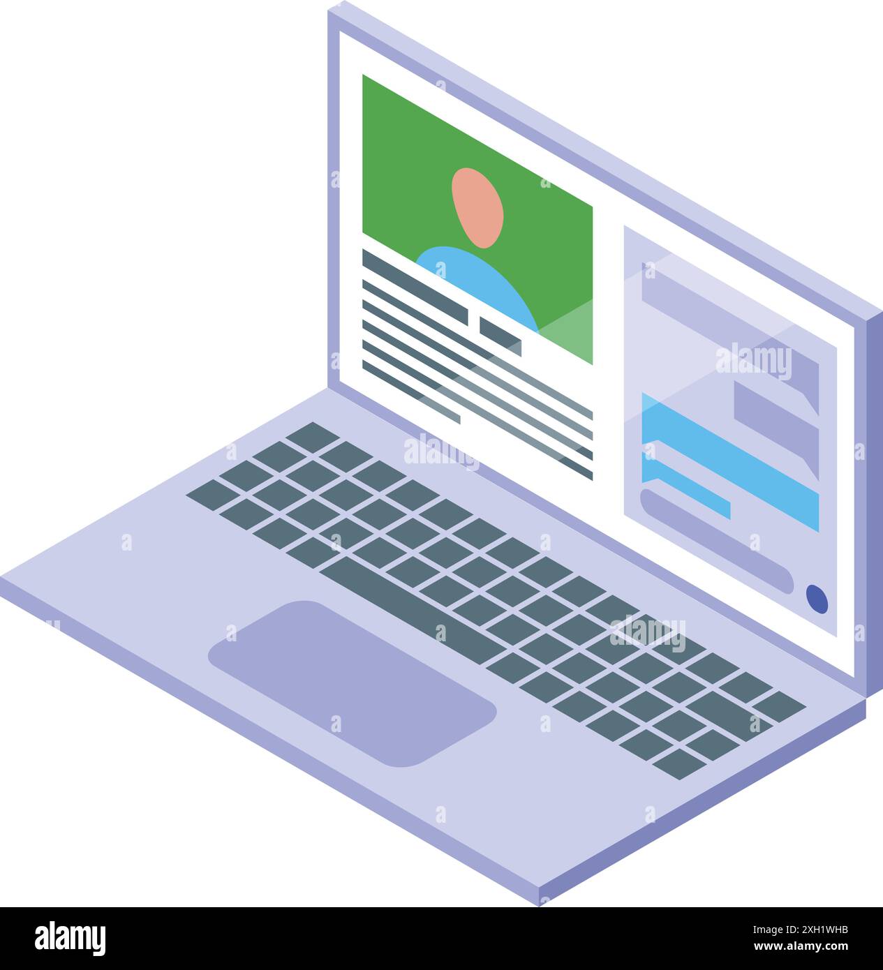 Laptop screen displaying news Stock Vector Images - Alamy