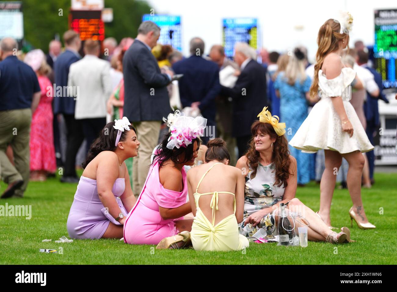 Racegoers on Ladies Day during The July Festival 2024 at Newmarket ...