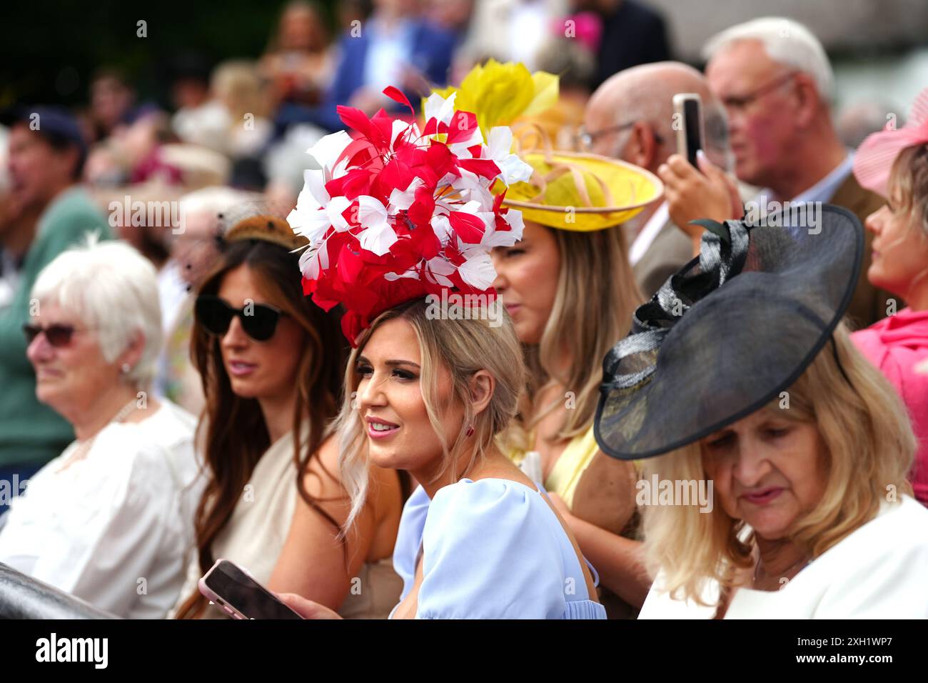 Racegoers on Ladies Day during The July Festival 2024 at Newmarket ...