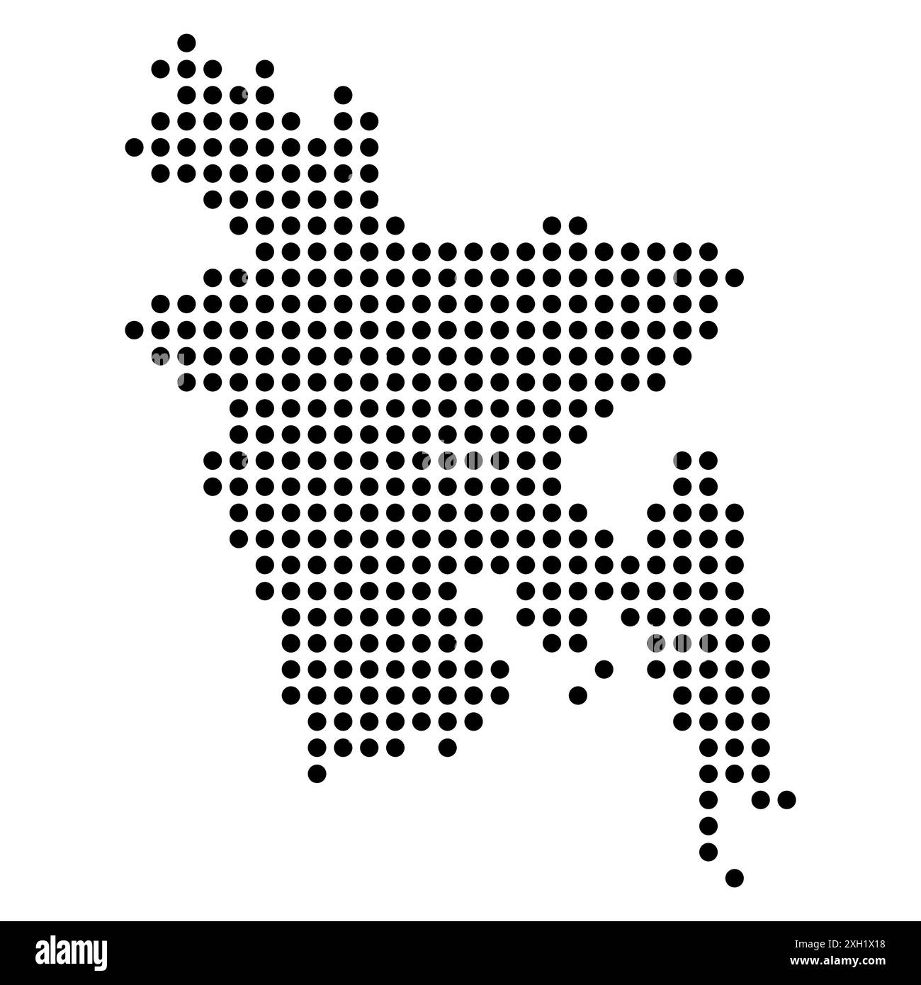 Bangladesh dotted map illustration. Vector design Stock Vector Image ...
