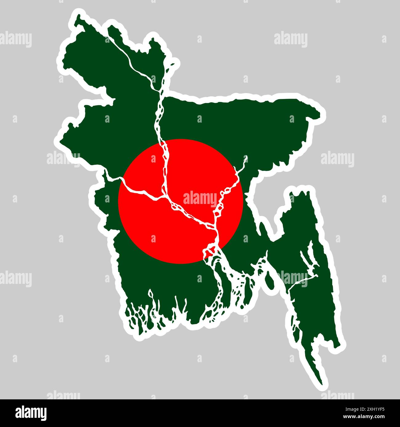 Bangladesh flag map illustration. Vector design Stock Vector Image ...