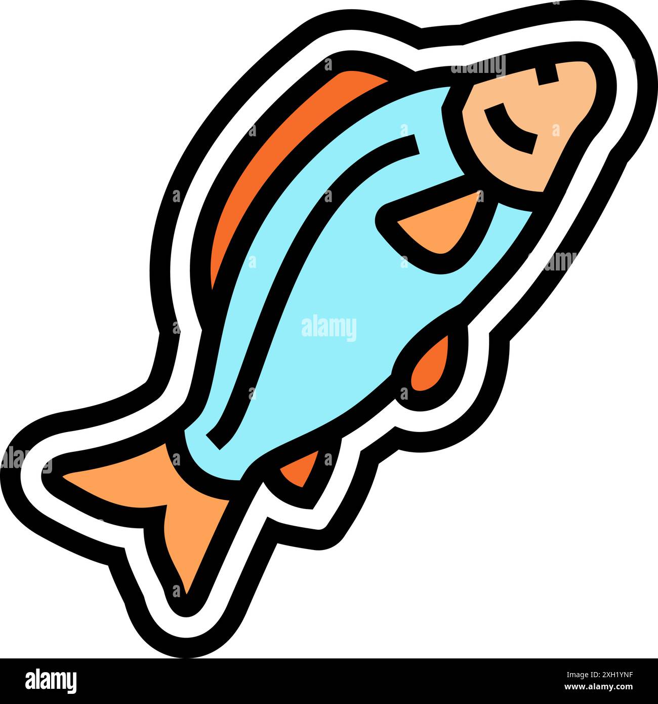fish allergen free product food color icon vector illustration Stock ...