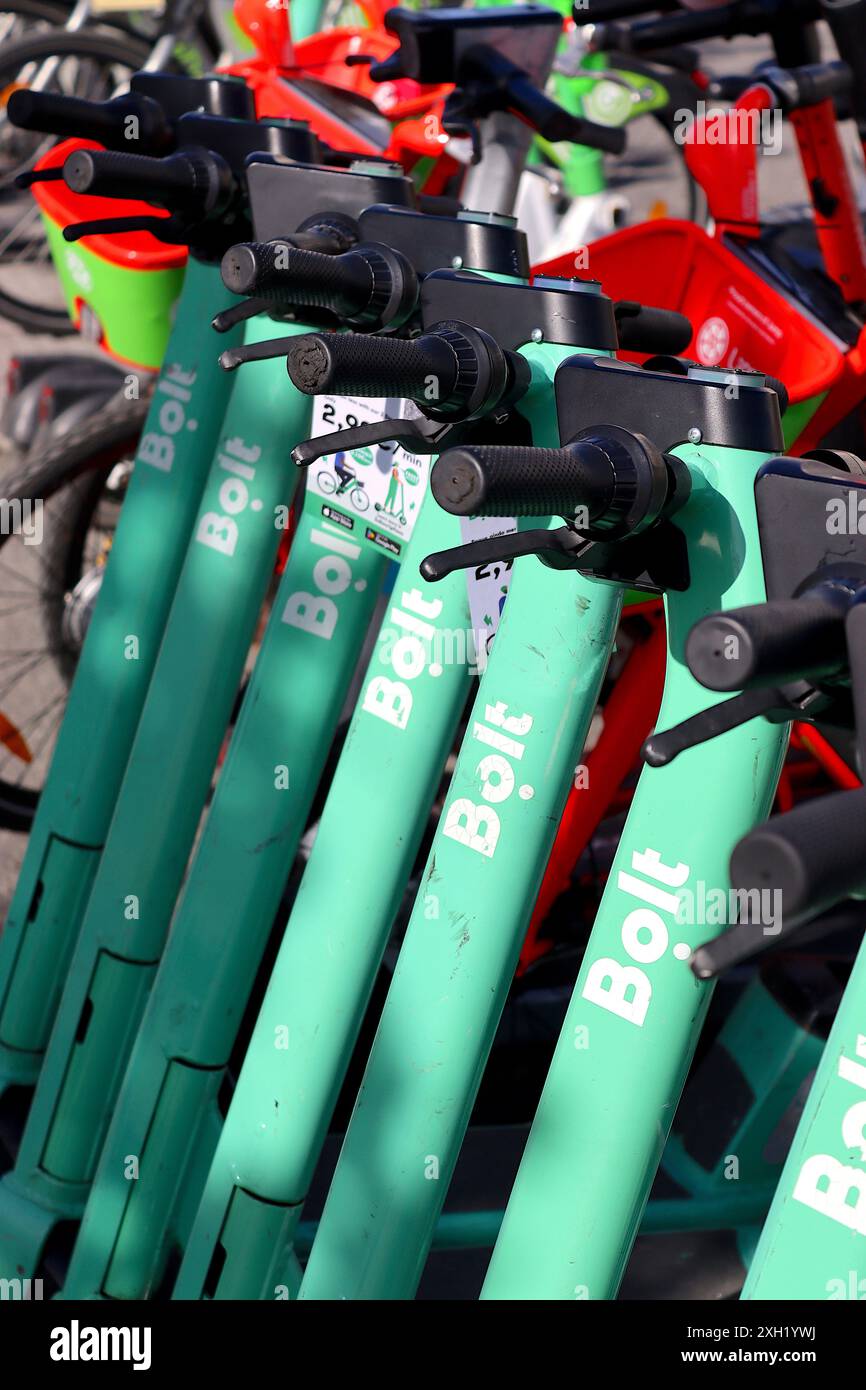 Bolt electric scooters charging hi-res stock photography and images - Alamy