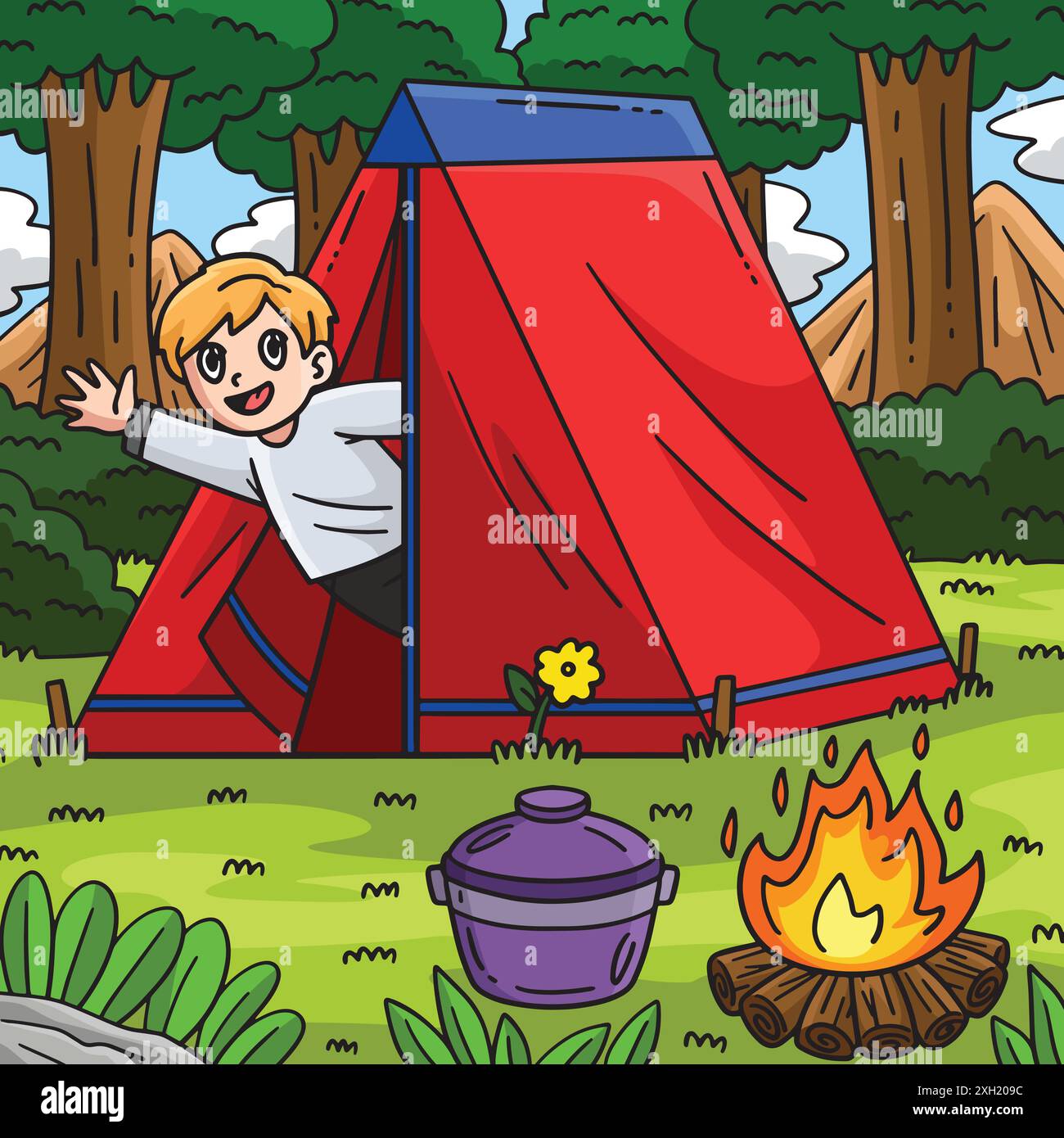 Campsite Cartoon