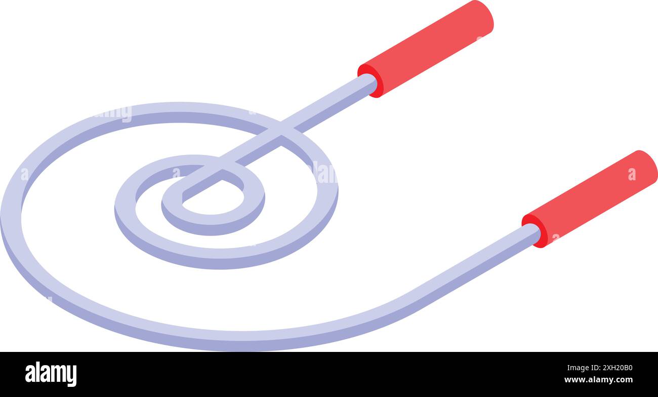 Steel jump rope lying on white background representing healthy ...