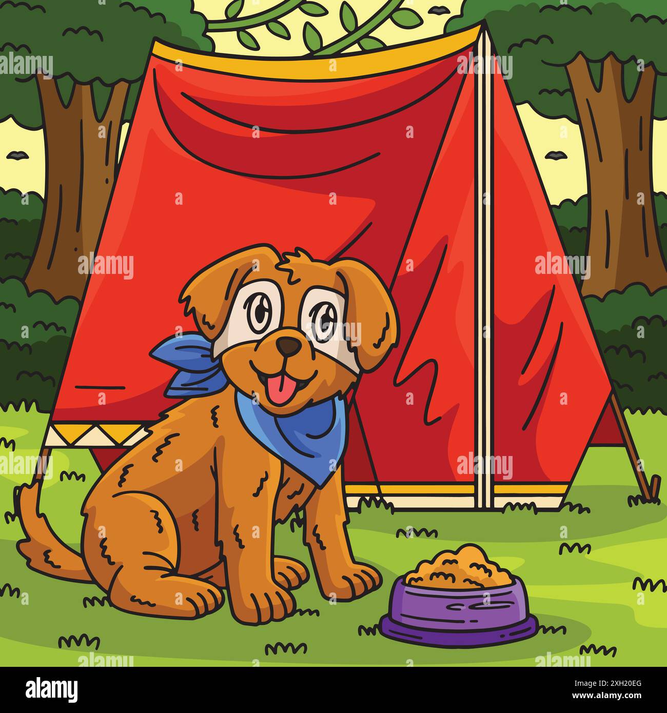 Summer dog cartoon hi-res stock photography and images - Alamy