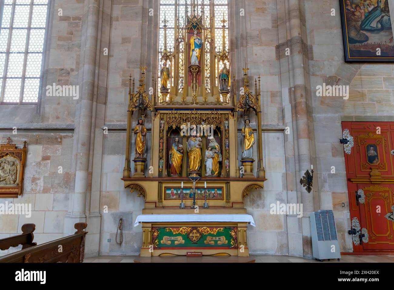Joseph's Altar from XVIth century in St. George Church in Dinkelsbühl ...