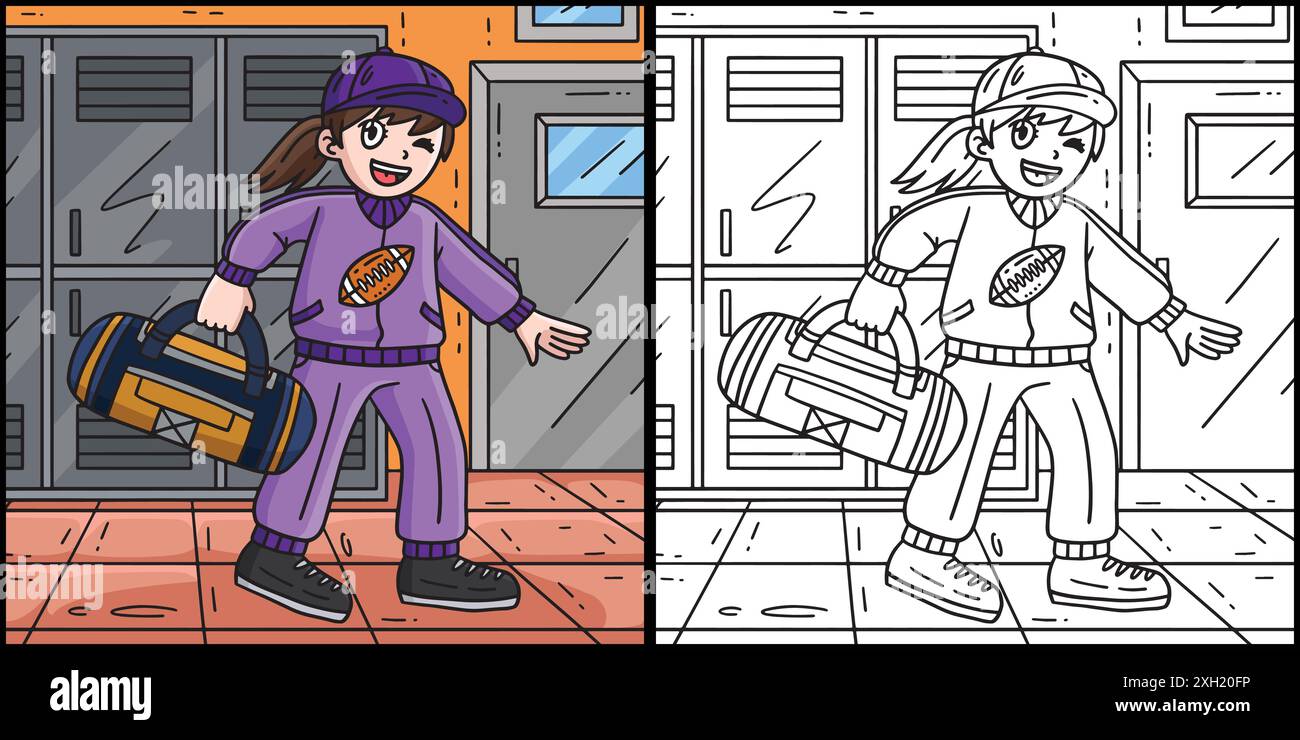 American Football Female Coach Illustration Stock Vector Image & Art ...