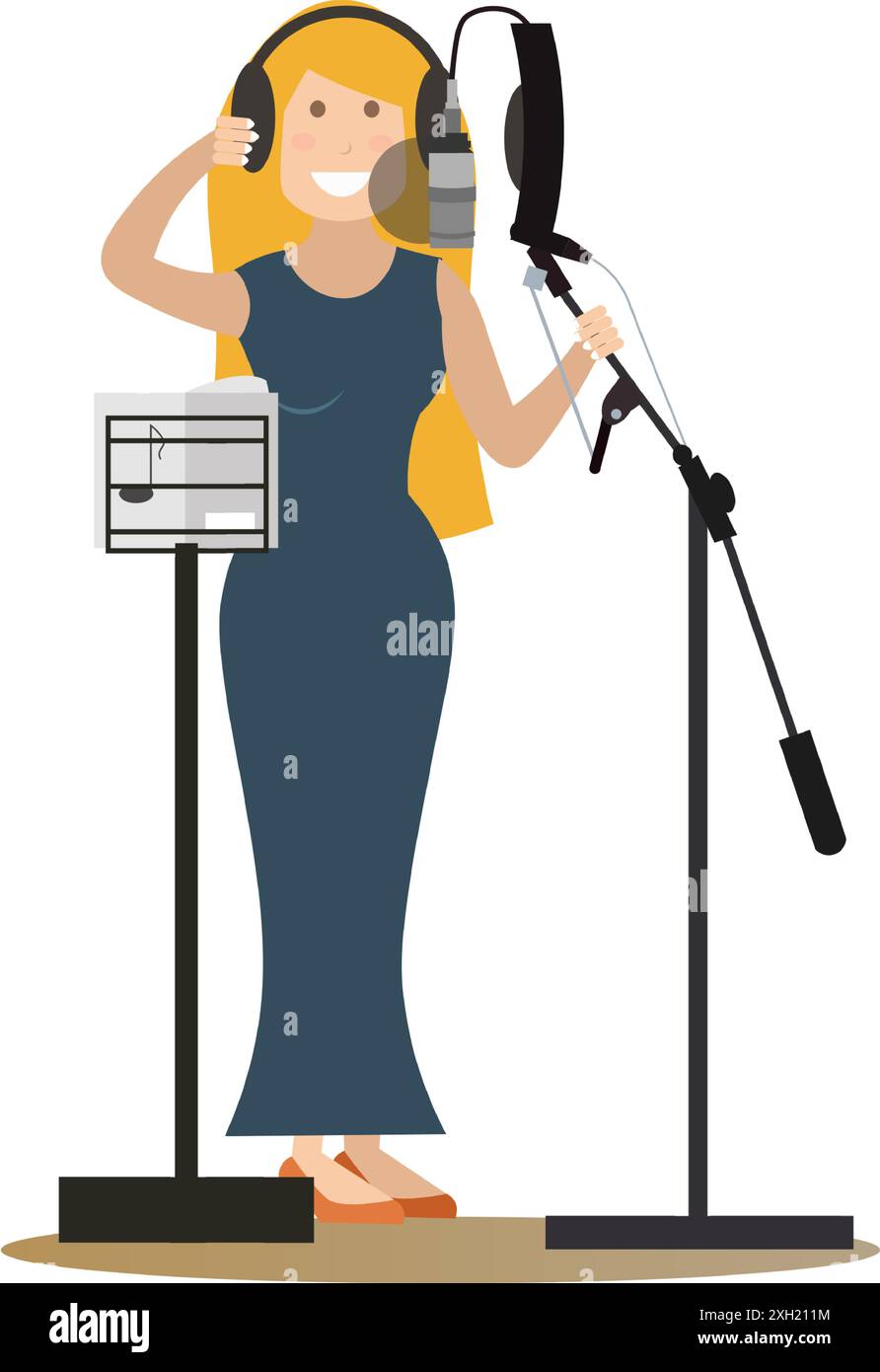Professional vocalist Stock Vector Images - Alamy