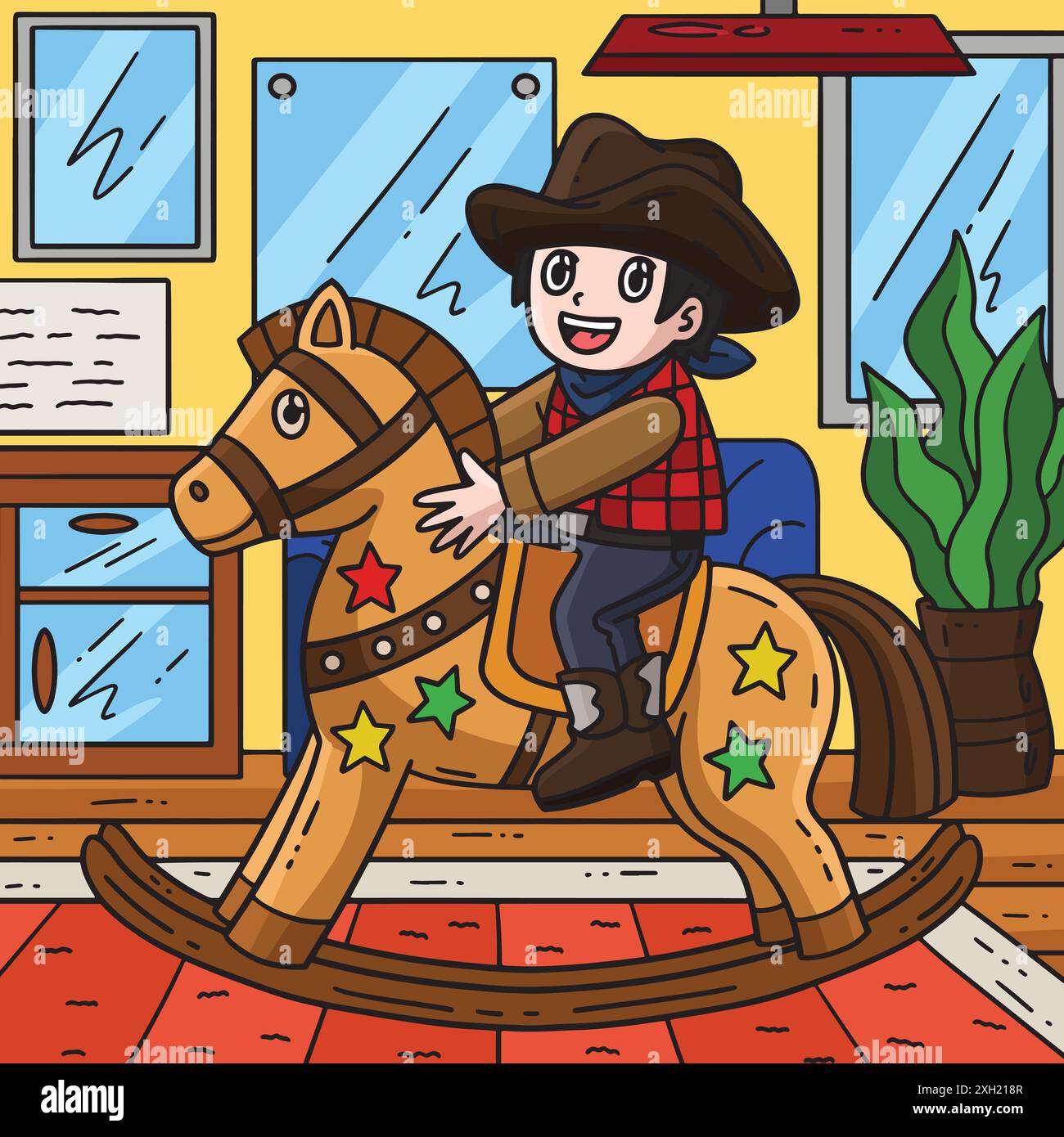 Rocking horse clipart Stock Vector Images - Alamy