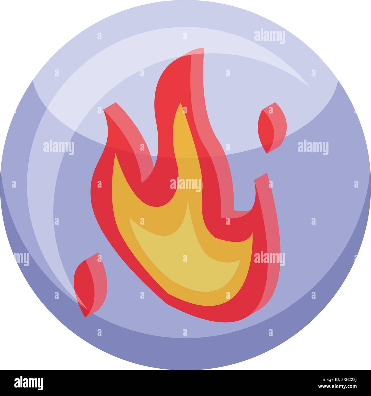 This colorful icon features a fireball, symbolizing concepts like ...