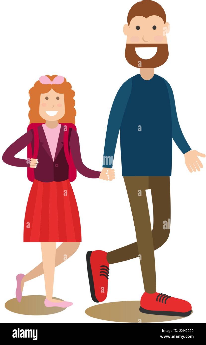 Father concept vector illustration in flat style Stock Vector Image ...