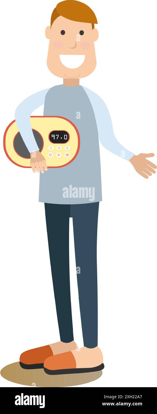 Radio people vector illustration in flat style Stock Vector Image & Art ...