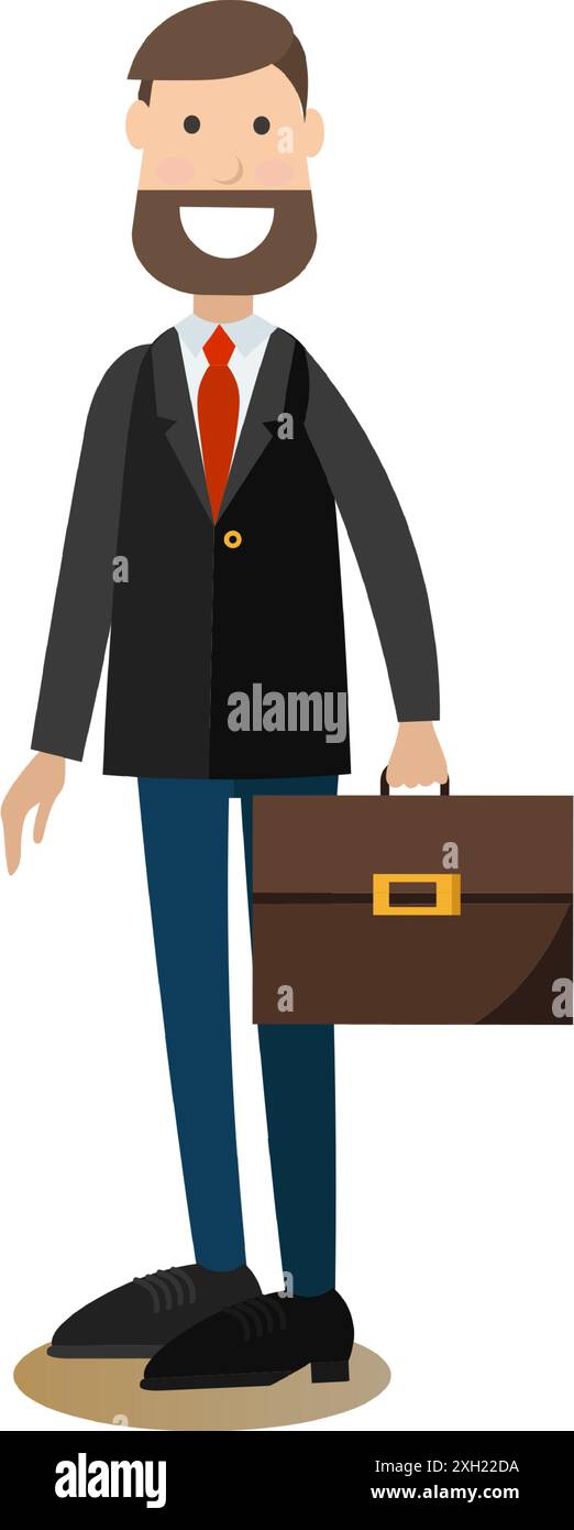 School principal concept vector illustration in flat style Stock Vector ...