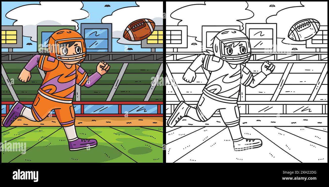 American Female Player Chasing Football Stock Vector Image & Art - Alamy