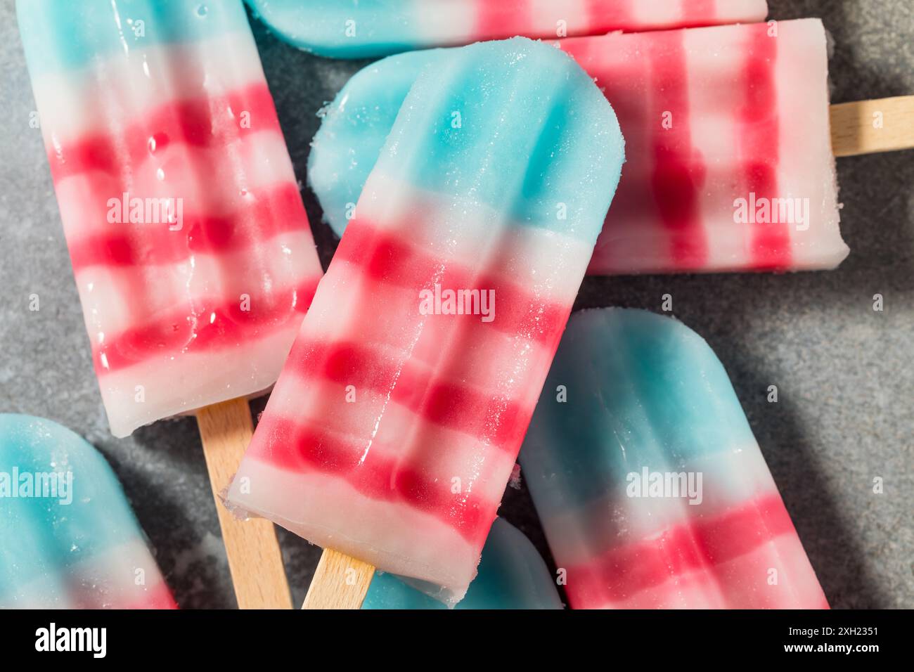 Patriotic Red White and Blue Popsicles for the Fourth of July Stock ...
