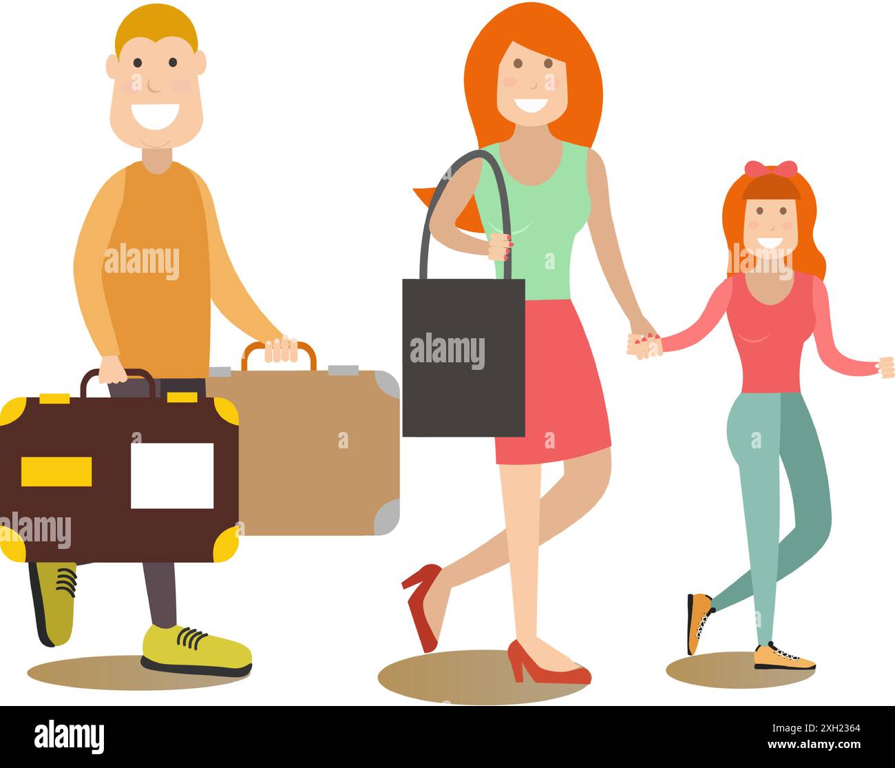 Departure concept vector illustration in flat style Stock Vector Image ...