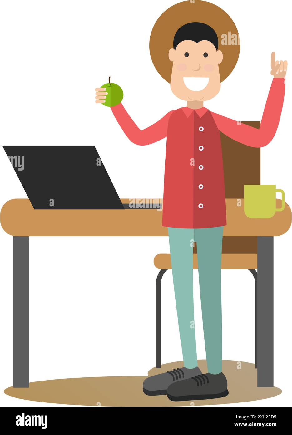 Man pointing finger standing in Stock Vector Images - Alamy