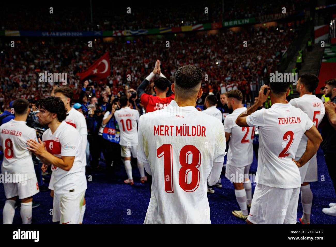Mert Muldur and Turkish Players seen greeting fans after UEFA Euro 2024 ...