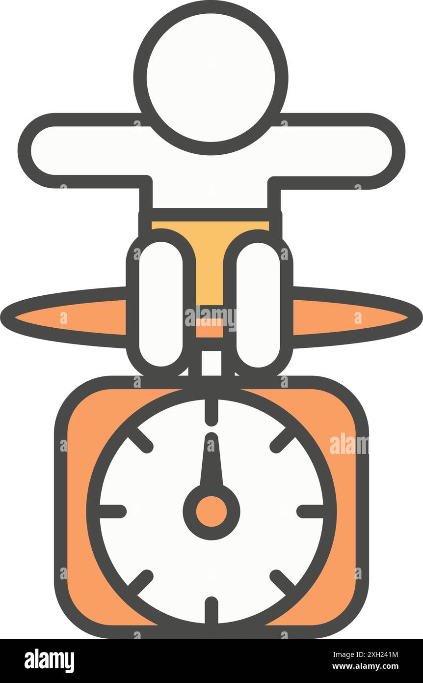 Nurse weighing baby Stock Vector Images - Alamy