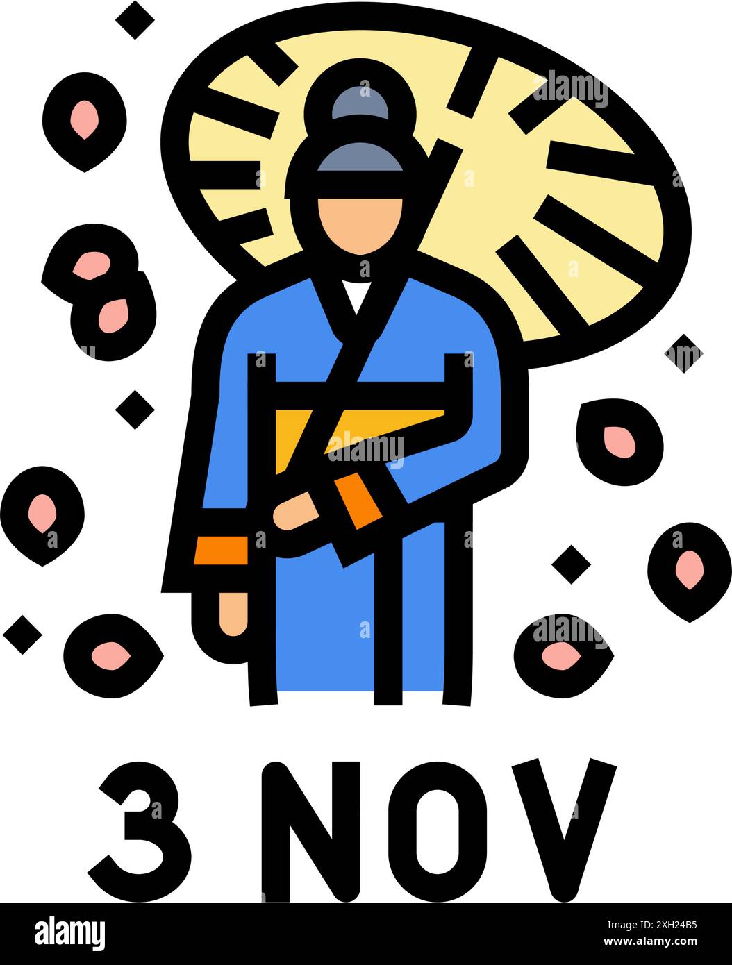 culture day japanese holiday color icon vector illustration Stock ...