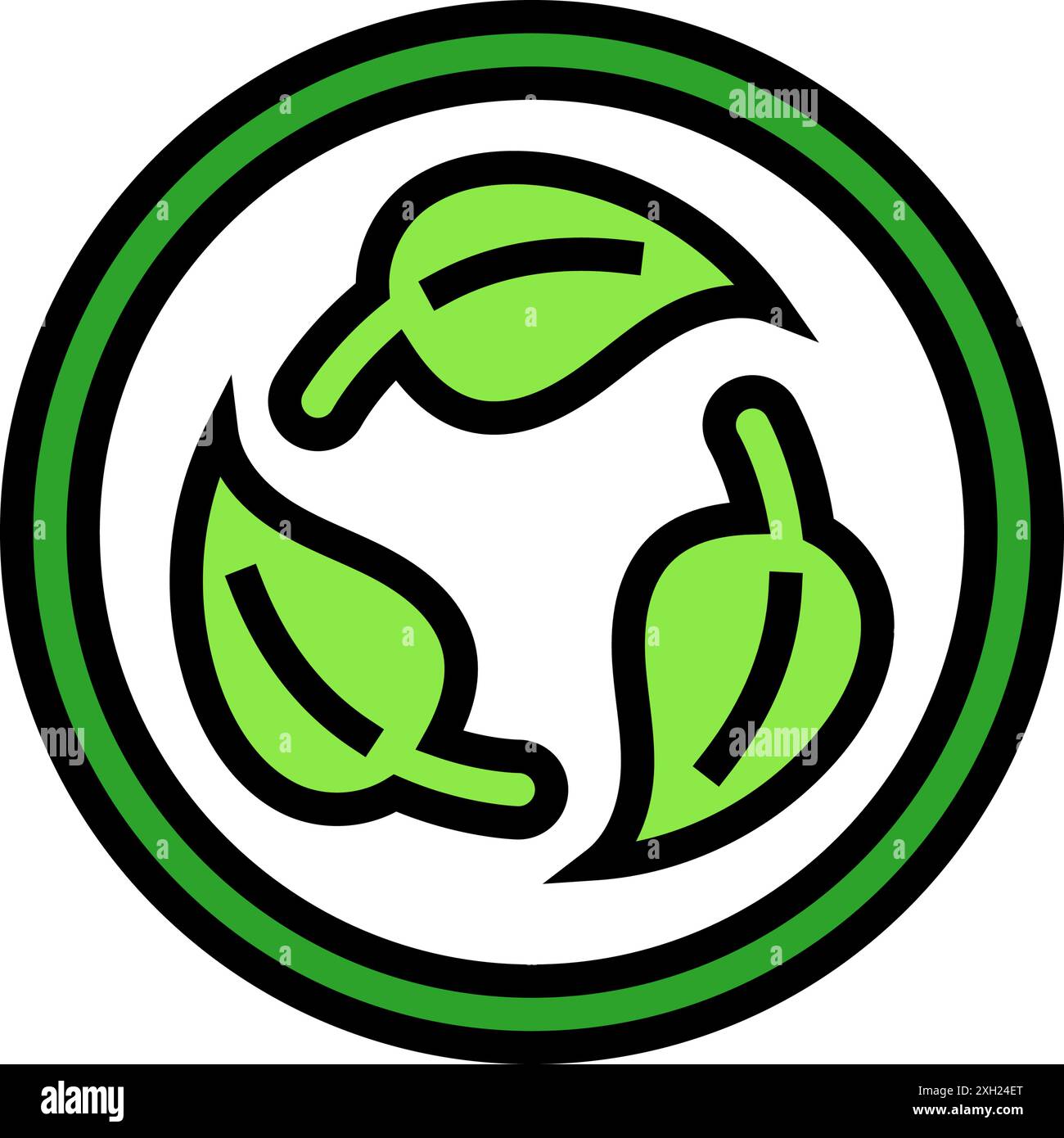 biodegradable product label warning color icon vector illustration ...
