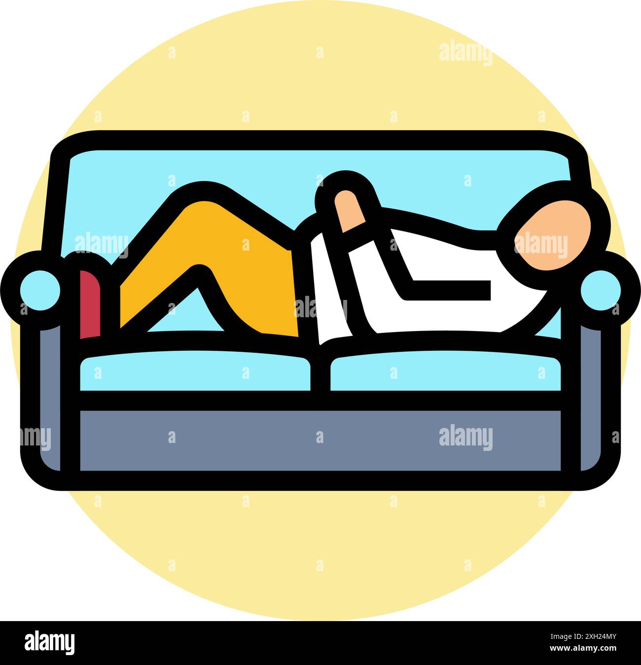 sedentary lifestyle obesity overweight color icon vector illustration ...