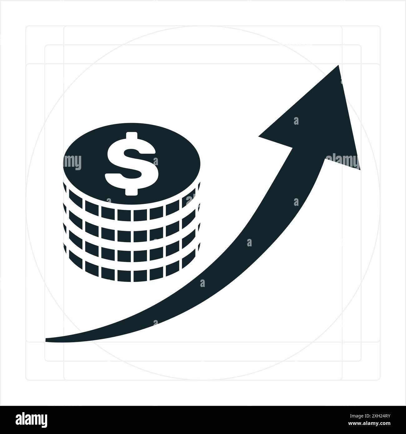 Interest Rate Icon A vector illustration in monochrome, depicted ...