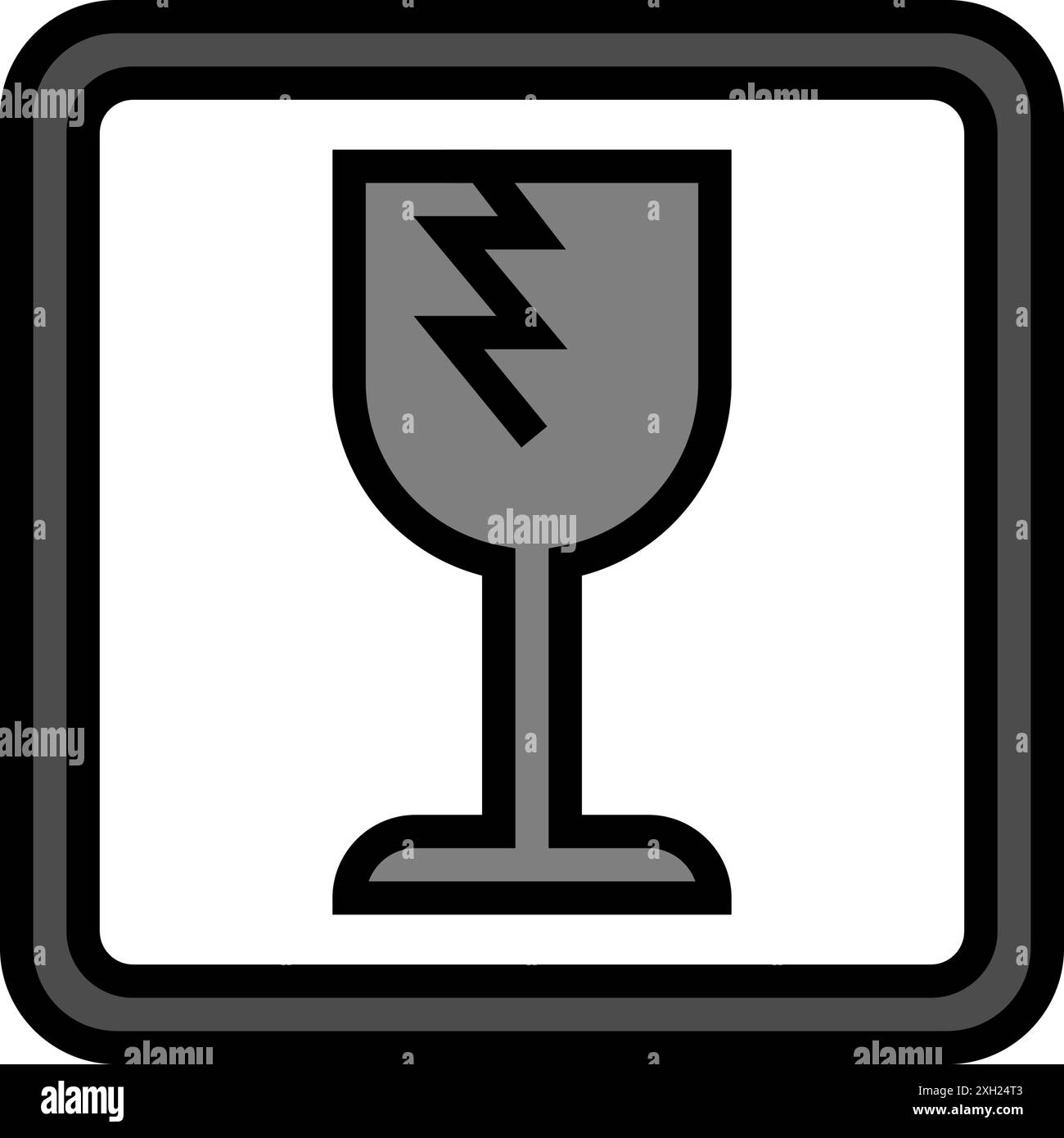 fragile product label warning color icon vector illustration Stock ...