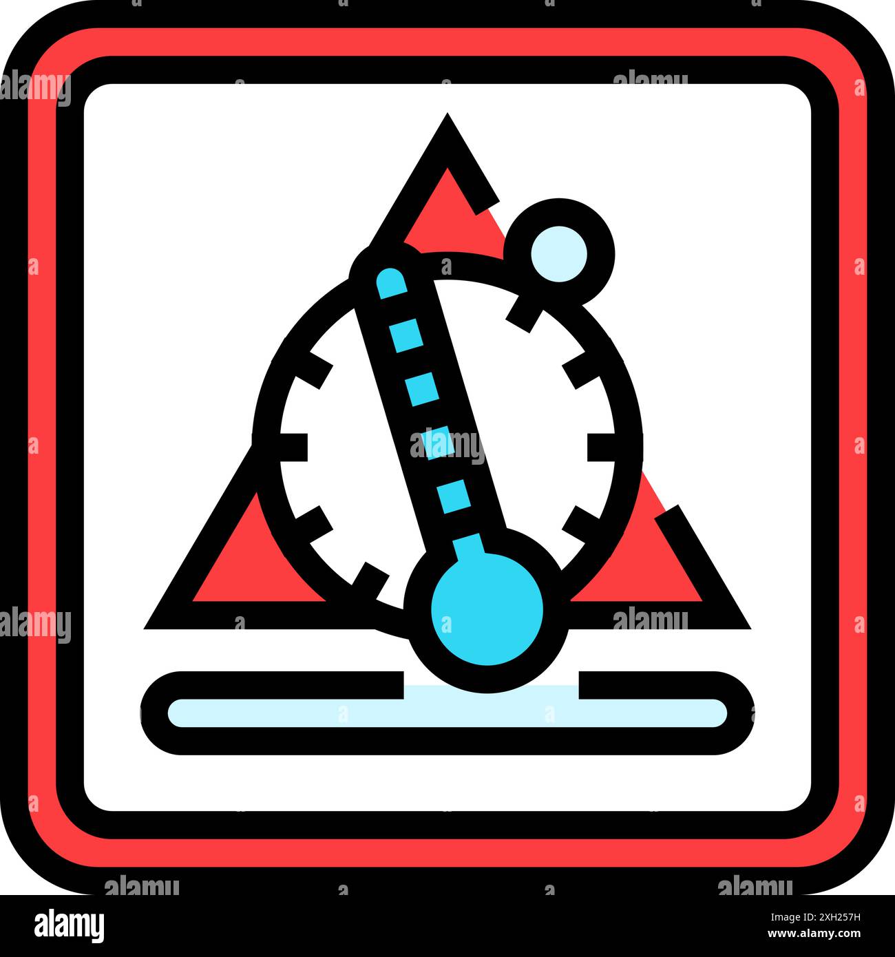 temperature sensitive product label warning color icon vector ...